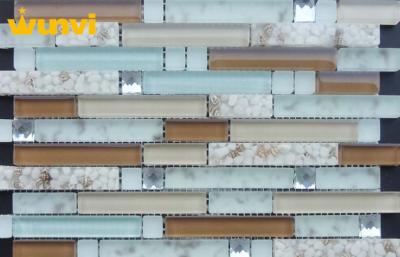 Cina Tessera naturale di Shell della striscia, tessera di vetro iridescente di Brown per Backsplash in vendita
