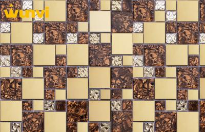 Cina Mattonelle di vetro della parete del mosaico per il soffitto del salone, mattonelle laminate della parete del mosaico in vendita