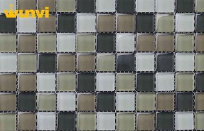 Cina Mattonelle di vetro bianche e grige non tossiche delle tessere della piscina, del mosaico dello stagno in vendita