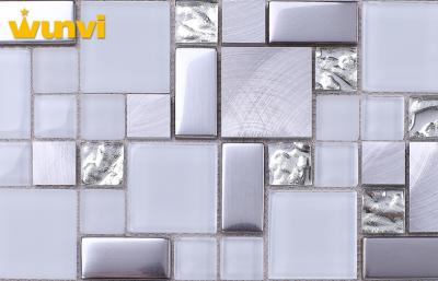Cina Tessere di vetro metalliche grige della cucina di scintillio, mattonelle di vetro della cucina per Backsplash in vendita