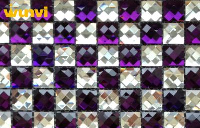 Cina Piastrelle per pavimento di vetro del mosaico dello specchio laminate porpora unica con resistente agli acidi in vendita