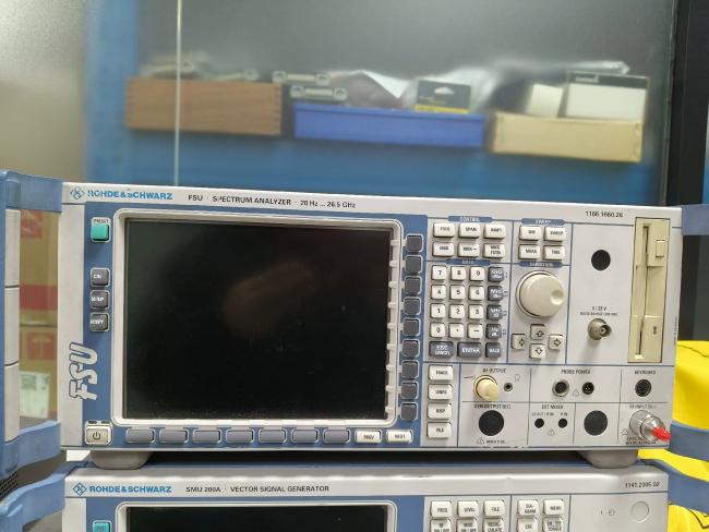 Side view of Rohde & Schwarz FSU26 Spectrum Analyzer
