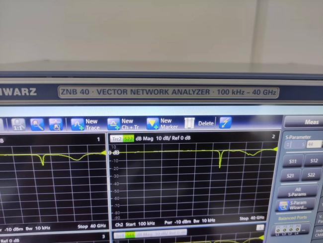 Rohde & Schwarz ZNB40 VNA close-up view