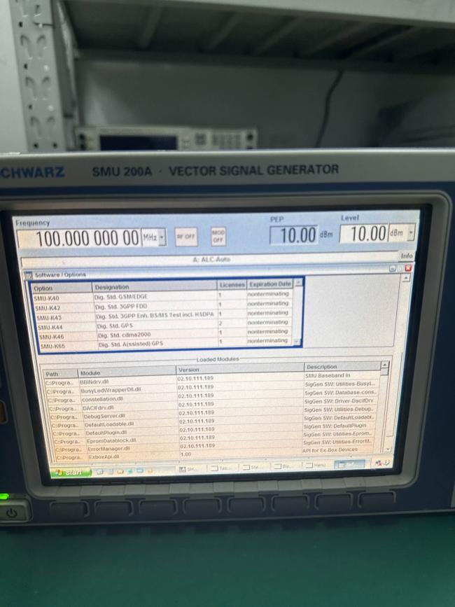 Rohde & Schwarz R&S SMU200A rear panel view
