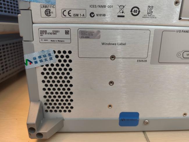 Keysight E5052B rear panel connections