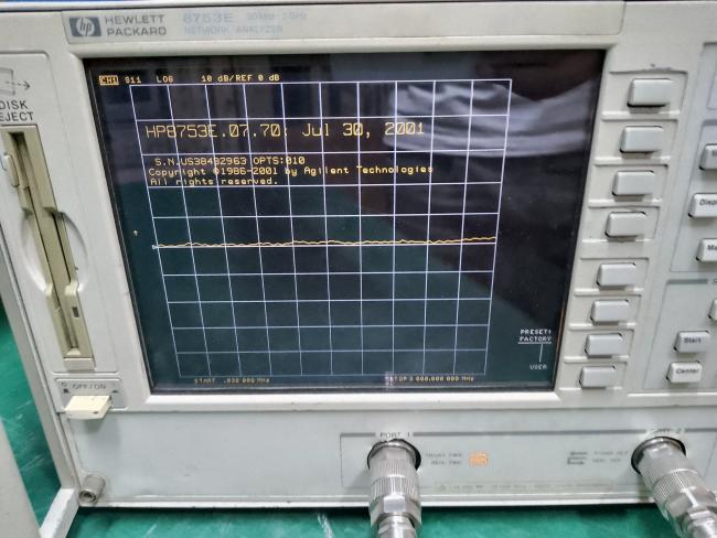 Agilent HP 8753E Vector Network Analyzer close-up view