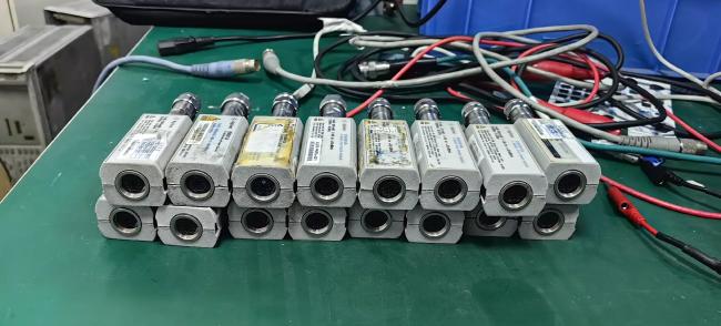 Close-up view of Keysight Agilent E9301A Power Sensor showing connector and calibration details