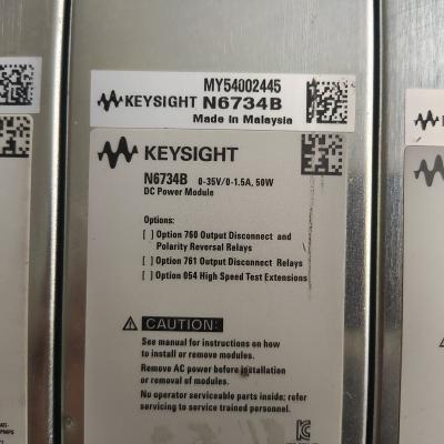 China Agilent Keysight N6734B 50 W DC Power Module 35 V / 1.5 Um módulo de slot único para N6700/N6705 à venda