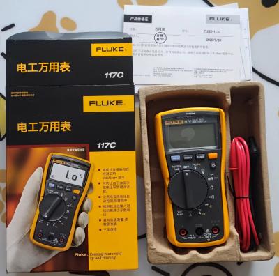 中国 Fluke 117/117C True-RMS デジタルマルチメーター、VoltAlert、AutoV/LoZ、6000カウントバックライトディスプレイ、CAT III 600V、電気技師向け 販売のため