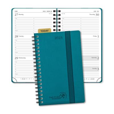 Cina Monthly Schedule Yearly Agenda Mini Spiral Planner 2023 , Softcover Daily Weekly Planner in vendita