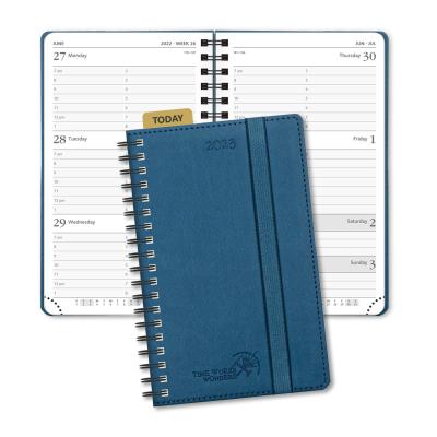 Cina Night Blue 2023 Weekly Planner , Spiral Daily Weekly Planner FSC Paper Monochrome Pages in vendita