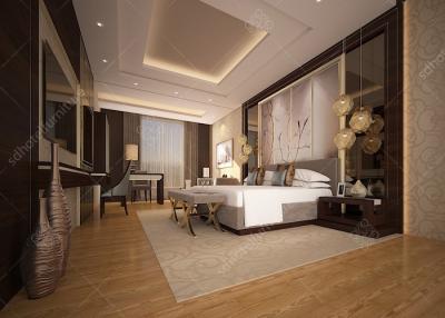 Cina Stile classico su misura della forma ad alta densità della mobilia della camera da letto dell'albergo di lusso in vendita