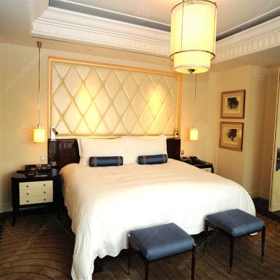 Cina La mobilia cinque stelle moderna della camera da letto dell'albergo di lusso mette con impiallacciatura di legno in vendita