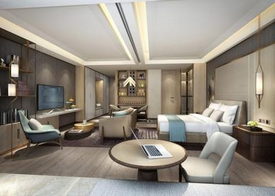 Cina Schiuma ad alta densità dell'albergo di lusso della mobilia su ordinazione della camera da letto con tessuto/unità di elaborazione/cuoio in vendita