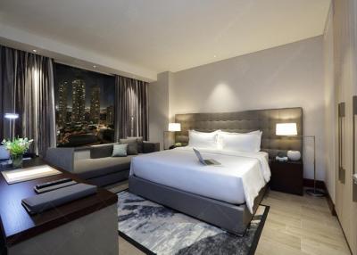 China A mobília de quatro estrelas do apartamento do hotel de luxo ajusta a cama do folheado da noz/carvalho à venda