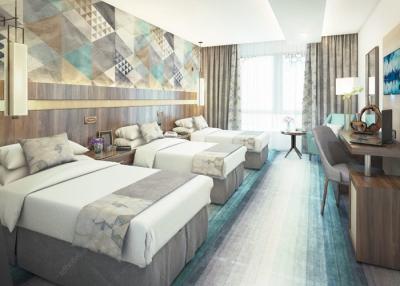 Cina La mobilia moderna contemporanea della camera da letto dell'hotel mette il MDF con la melammina/laminato in vendita