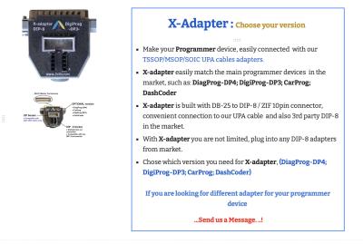 China 2 in 1 adapter DB-9/DIP8  for Enigma / SMELECOM DSP-3 programmer device connect with POGO PIN UPA CABLE en venta