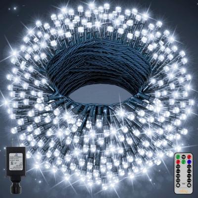 Cina Le luci all'aperto di natale bianco del LED con la ripresa esterna impermeabilizzano i 8 modi mettono insieme le luci leggiadramente tappano in temporizzatore per la Camera in vendita