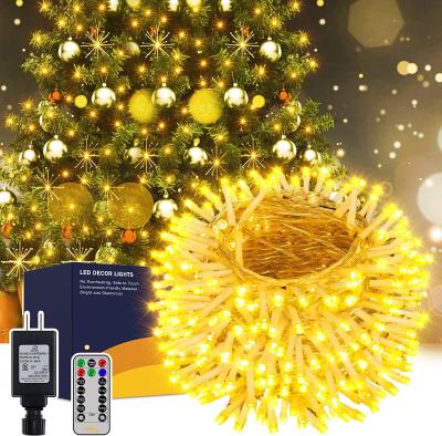 Cina Il Natale accende modi impermeabili lunghi eccellenti delle luci all'aperto della corda i 8 con la ripresa esterna del temporizzatore per la decorazione dell'iarda in vendita