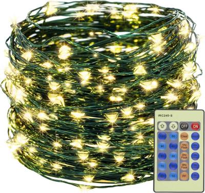 Cina 300 luci della corda dell'albero di Natale del LED riscaldano Dimmable bianco con l'inserimento del telecomando per nozze del partito in vendita