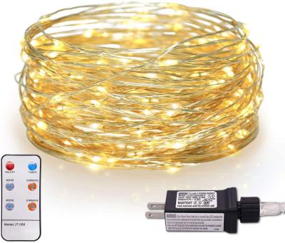 China Comprimento 10m amarelo de controle remoto da C.C. 3V das luzes de Natal do diodo emissor de luz da fada interna à venda