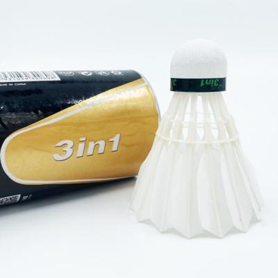 中国 中国の工場 3 in 1 バドミントン シャトルコック 高品質のアヒルの羽 Dmantis D60 プロバドミント 販売のため