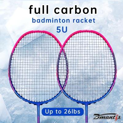 Cina Full Carbon New Protector Design Custom Badminton Racket Professional Manufacturer Outdoor Sports in vendita