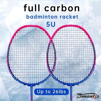 Cina Light Weight Professional Full Carbon Badminton Racket D9100% Carbon Rackets Suitable for Women Men in vendita