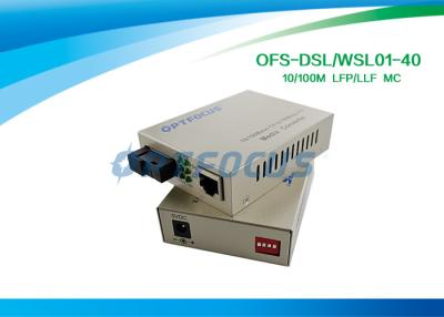 China LFP Single Mode Fiber Rj45 Converter , LC SC Media Converter Networking 10 / 100M for sale