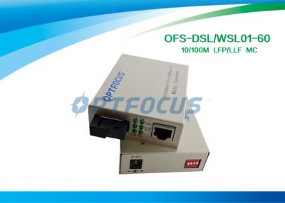 China LFP Single Mode Fiber Rj45 Converter , LC SC Media Converter Networking 10 / 100M for sale