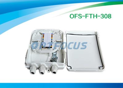 China IP 65 Optical Passive Fiber Termination Box FTTH 16 SC Adapter 1:8 PLC Splitter Indoor Plastic Boxes for sale