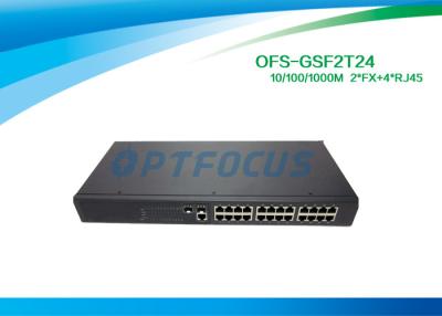 Cina BASE di SFP a fibra ottica 1000 del commutatore 2 di singolo modo 1310nm - BASE 10/100/1000 di Fx 24 - Tx in vendita
