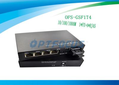 Cina Porto del commutatore 1 di gigabit di Ethernet 1000Mbps Poe potere esterno di 4UTP + di 1FX 1MKb in vendita