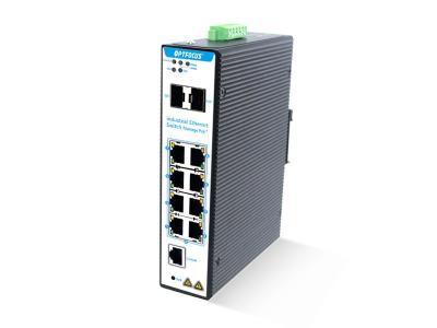 Cina Porto industriale GE TP del commutatore di rete di PoE di impresa 4 porti 8SFP + 2x10G in vendita