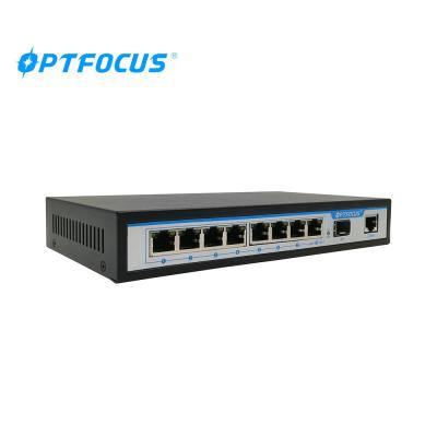 Cina Commutatore di rete Ethernet della soluzione dell'OEM FTTX 1310nm 100/1000M commutatore di rete di PoE di 8 porti in vendita