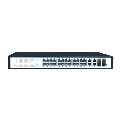 Cina Factory OEM/ODM Switch Tvwplink Gigabit Poe 28 port 24*10/100/1000mbps POE port,4*1000mbps UP-Link port,4*1000mbps SFP in vendita