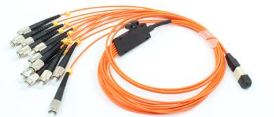 Cina Assemblaggi cavi di condizionamento del cavo di toppa di modo delle fibre MPO MTP dell'arancia 24 in vendita