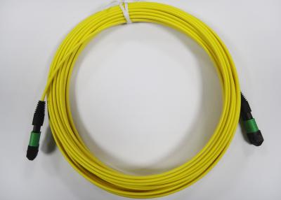 Cina Toppa a fibra ottica piana/rotonda MTP/di MPO cabla per il cavo a fibre ottiche del nastro 12core in vendita