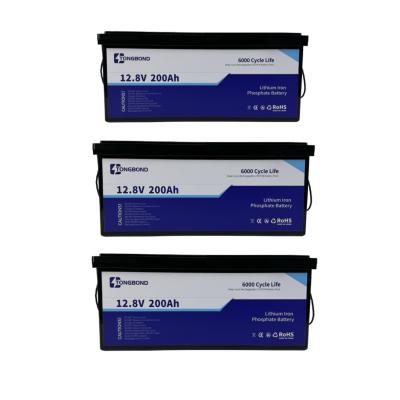 China Home Solar Battery Storage System 12.8V 200Ah LiFePO4 for Backup Power for sale