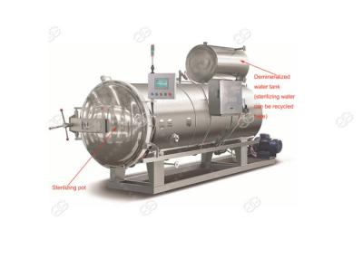 Machine continue 1700*1000*2400mm automatique de stérilisation de bouteille en verre de circulation