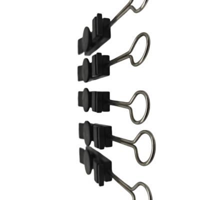 Cina Clampadori per cavi piatti ad alta tensione ABS S-ancoraggio in plastica per accessori FTTH in nero in vendita