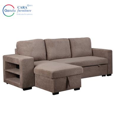 Cina Moderno design soggiorno angolo divano letto con deposito per tessuti a colori personalizzabili in vendita
