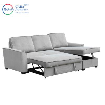 Cina Richiesta del cliente Morden Design Style 3 posti divano francese blu letto con funzione di stoccaggio in vendita
