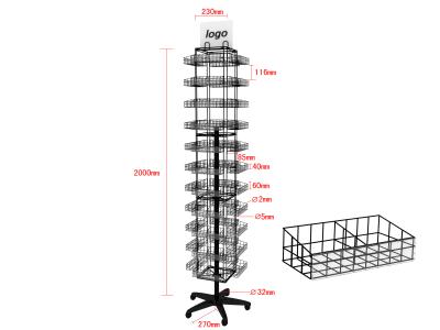 Cina Scaffale di esposizione girante del supermercato in vendita