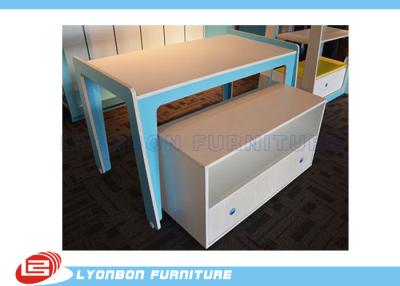 Cina Le Tabelle moderne/melammina dell'esposizione di vendita al dettaglio del MDF del blu hanno finito le Tabelle dell'esposizione del negozio in vendita