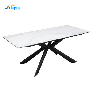 Κίνα 1800mm Σύγχρονο κεραμικό τραπέζι με μεταλλικά πόδια προς πώληση