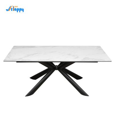 Κίνα 1800mm Σύγχρονο κεραμικό τραπέζι με μεταλλικά πόδια προς πώληση