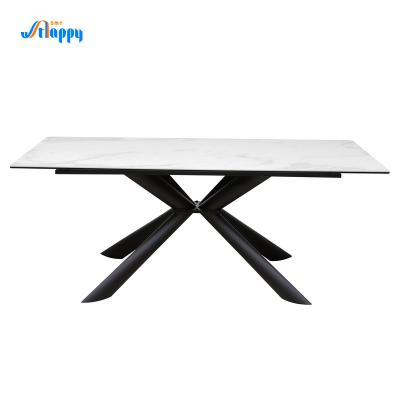 Κίνα 1800mm Σύγχρονο κεραμικό τραπέζι με μεταλλικά πόδια προς πώληση