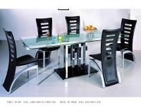 Quality 2100mm Length Frosted Glass Dining Table With Extensible Design DT-881 for sale