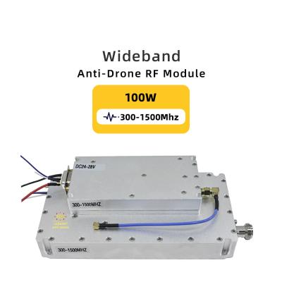 China GAN with VCO Anti Drone 100W 300-1500MHz Signal Generator Module for DJI RF Power Amplifier Drone Defense for sale